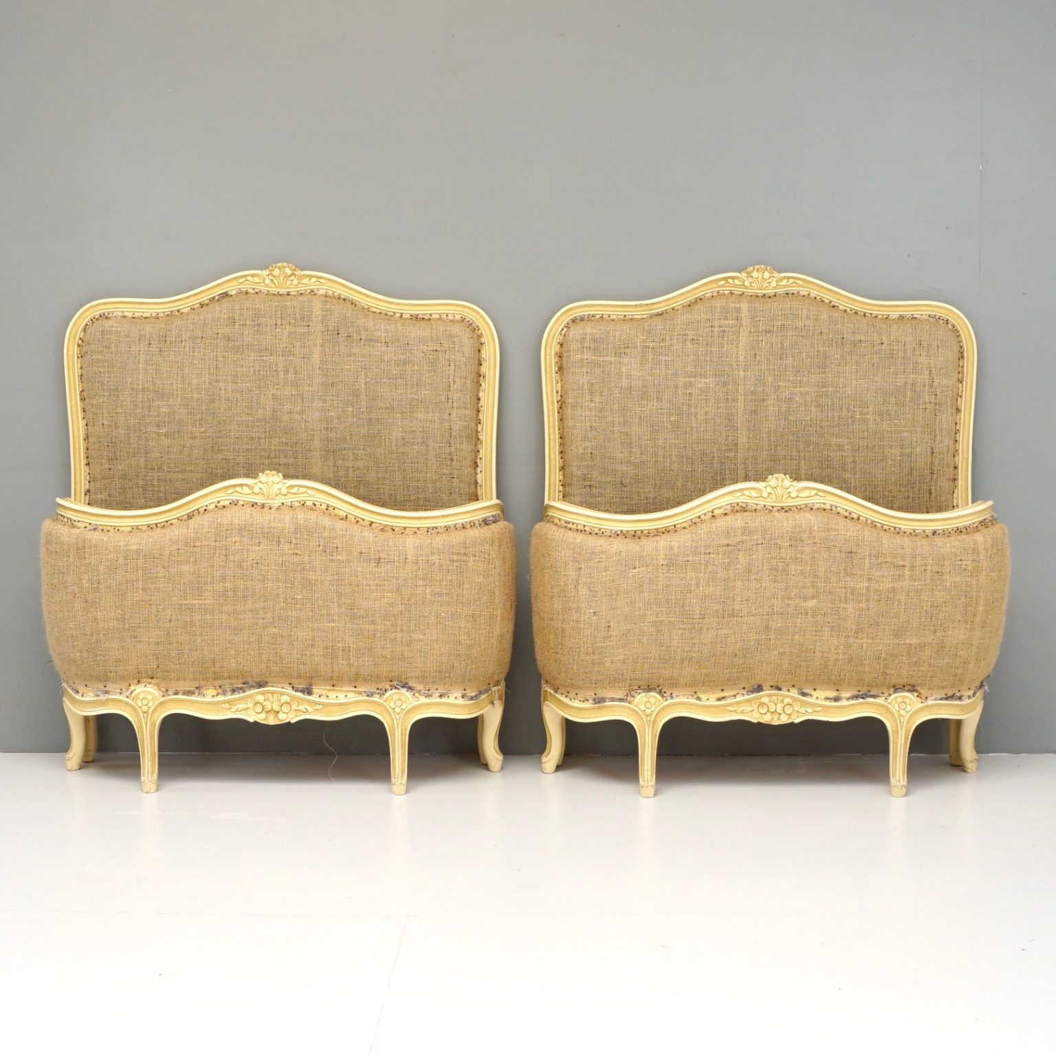 Pair of French Single Beds To Be Refurbished (Stock Number 141116 A+ B ...